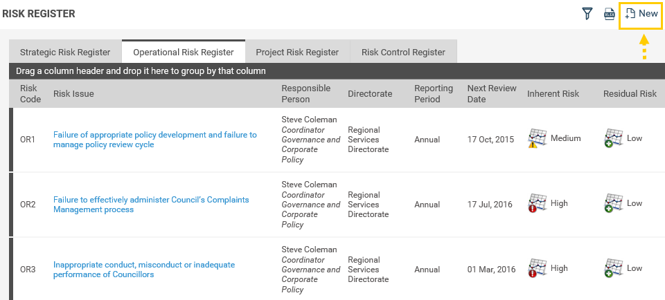 Initial Risk Assessment